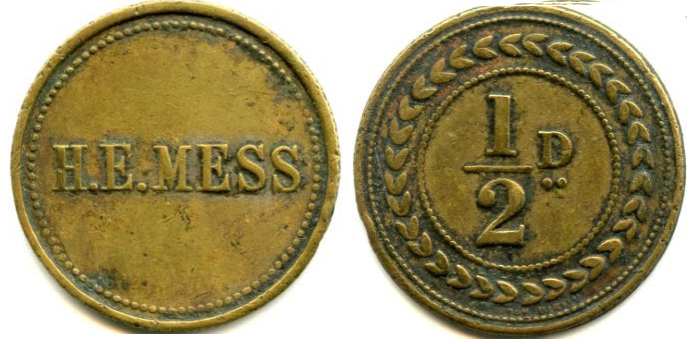 H.E. Mess Tokens | British War Work Tokens
